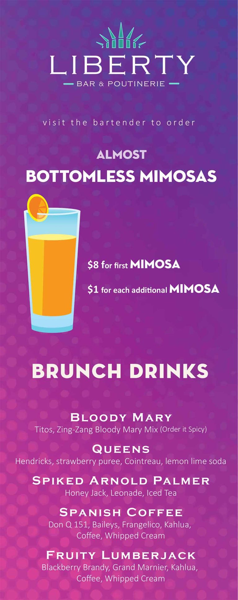 Menus – Liberty Bar & Poutinerie