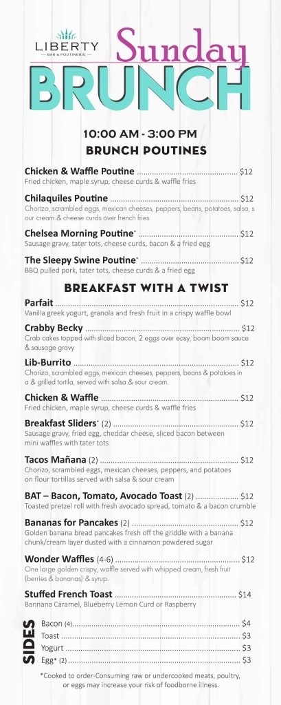 Menus – Liberty Bar & Poutinerie